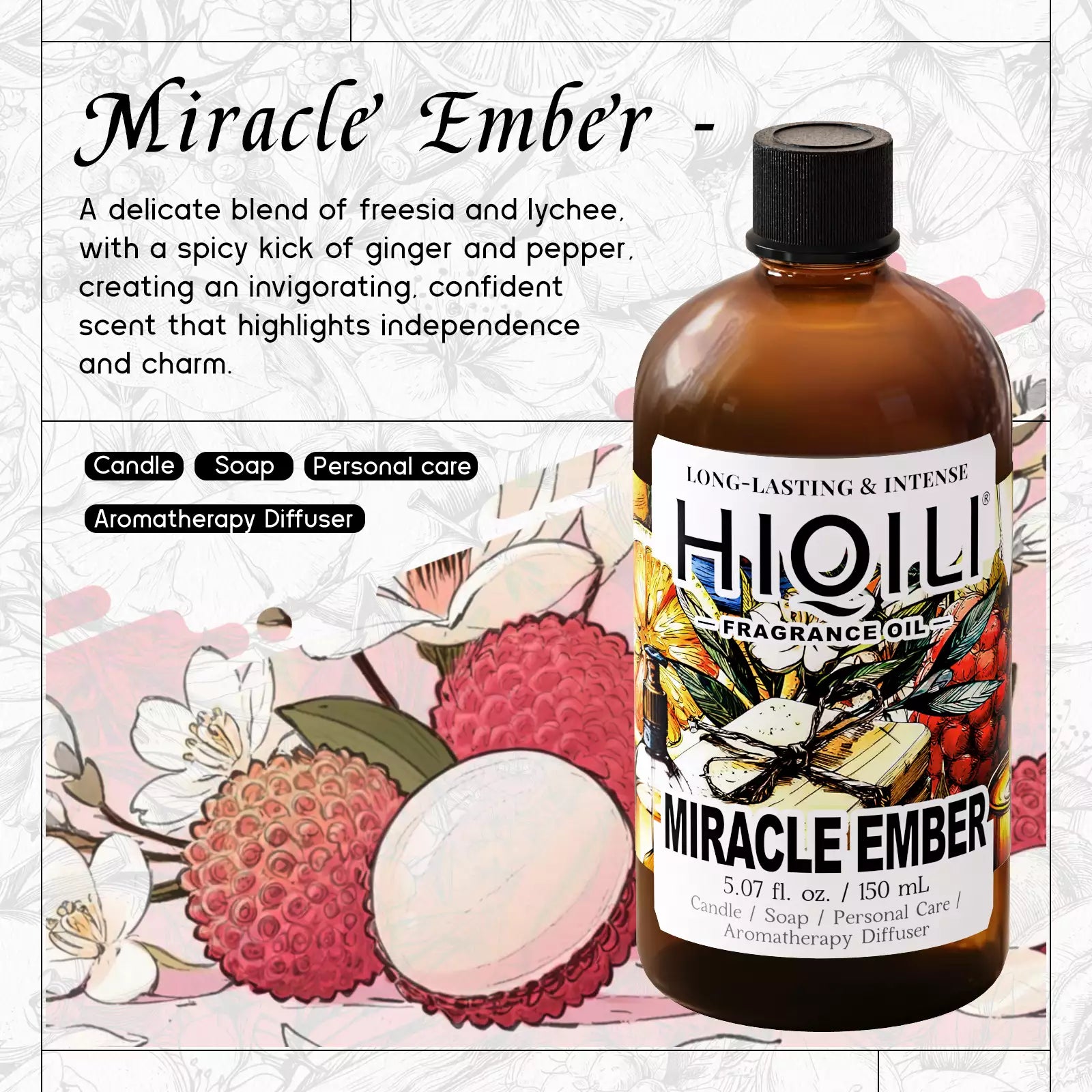 Miracle Ember Fragrance Oil | Warm Floral Scent – HIQILI Official Store